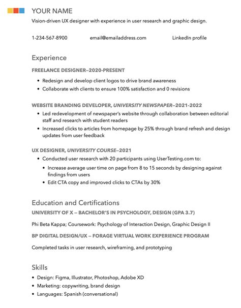 How To Write A Resume With No Work Experience Career Resources And