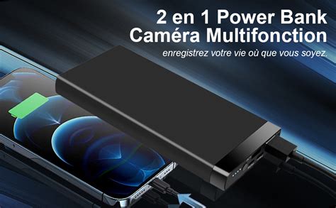 Uyikoo Caméra Espion Mini Caméra Cachée Hd 1080p 10000mah Power Bank