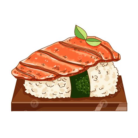 연어 초밥 일러스트 연어 회 일본 Png 일러스트 및 Psd 이미지 무료 다운로드 Pngtree