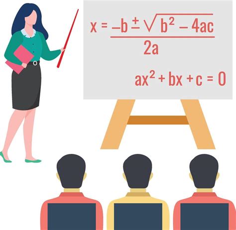 Female Teacher Teach Math In Class Illustration 66945272 Vector Art At