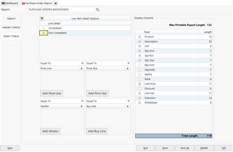 Purchase Order Report