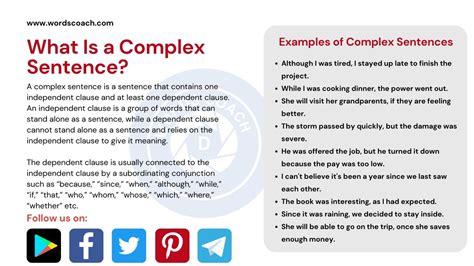 Complex Sentences Word Coach