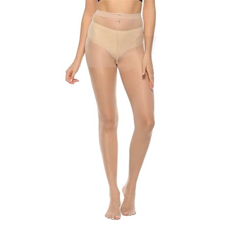 Ufound Women Sheer Tights 20d Silky Control Top Pantyhose Run Nylon