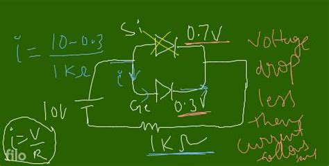 Two Diodes Are Connected In Parallel To Each Other In An Electrical Circu