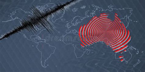 Seismic Activity Earthquake Australia Map Stock Illustration Illustration Of Activity
