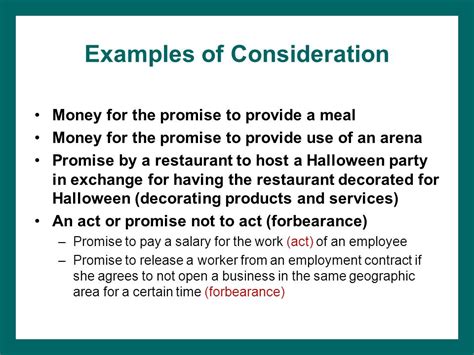 Consideration Contract