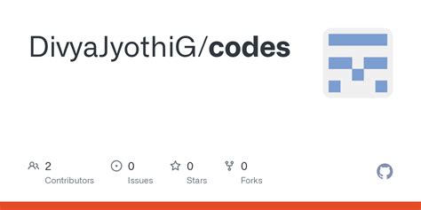 Github Divyajyothig Codes