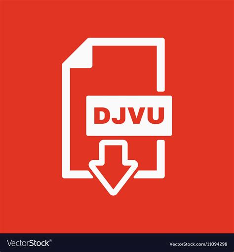 Djvu Icon File Format Symbol Flat Royalty Free Vector Image