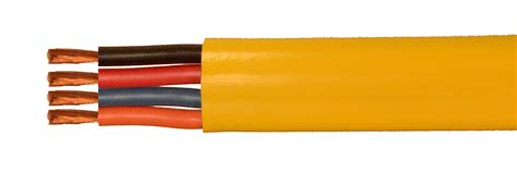 12 Awg 4 Conductor Flat Festoon Cable Pvc Yellow By The Foot