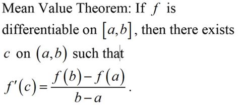 9 Calculus Theorems Flashcards Quizlet