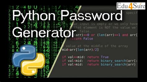 Python Project Password Generator Edu4sure Online Courses Youtube