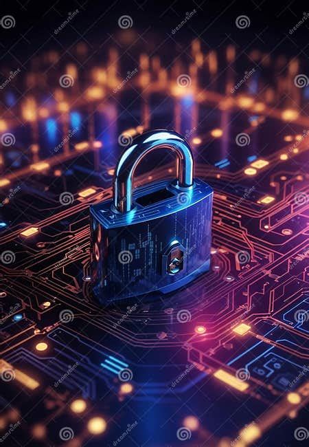 Security And Cyber Security Firewall Generative Ai Illustration Stock Illustration