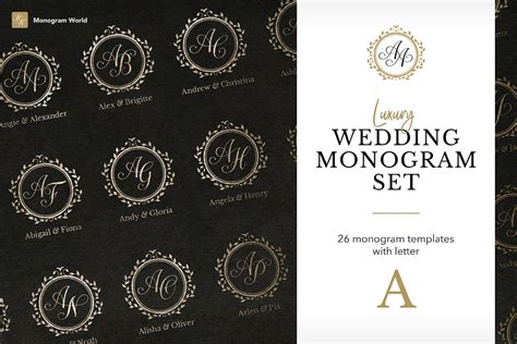 Wedding Monogram Jg Creative Illustrator Templates ~ Creative Market