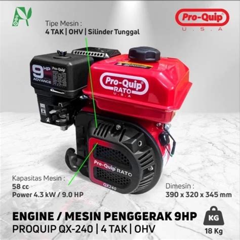 Mesin Penggerak Engine Proquip Qx 240 9 Hp Lazada Indonesia