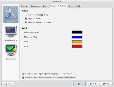 File Preferencesgeneraleoutput Png Freecad Documentation