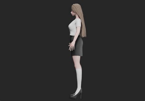 Basic Anime Girl V29361 3d Model By Nickianimations