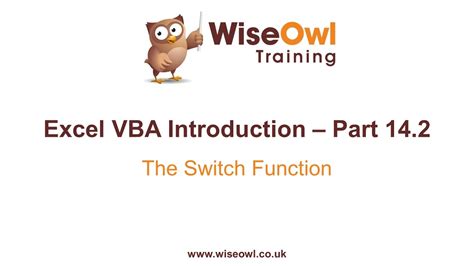 excel vba introduction part 54 2 the switch function youtube