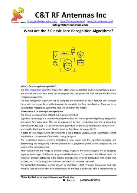 What Are The 3 Classic Face Recognition Algorithms Pdf