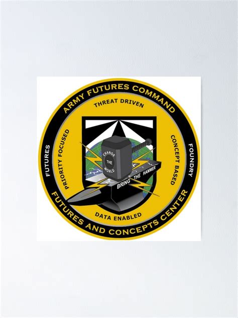 Army Futures And Concepts Center Logo Poster For Sale By Spacestuffplus Redbubble