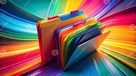 Dynamic Folder Design Vibrant Abstract Elements For Modern Digital