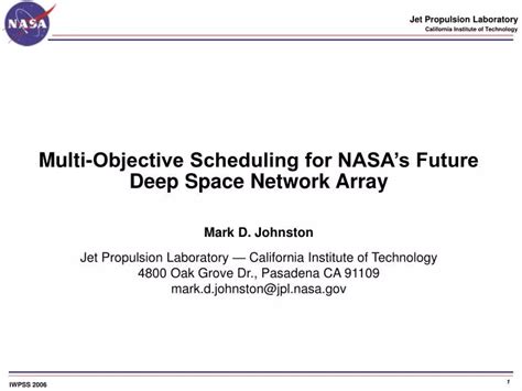ppt multi objective scheduling for nasa s future deep space network