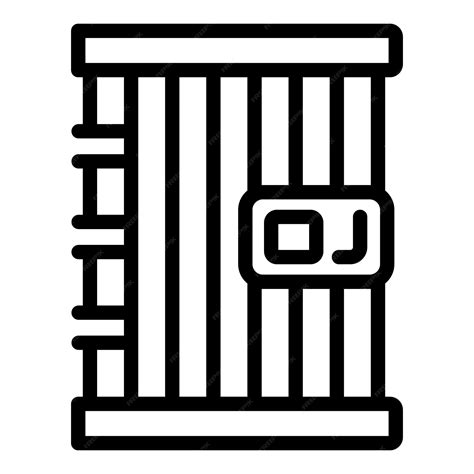 Premium Vector Jail Cell Icon Outline Jail Cell Vector Icon For Web