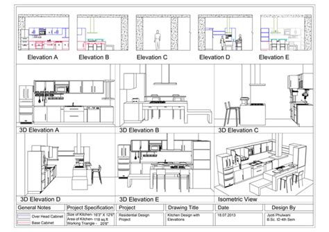 Kitchen 3d Elevations Layout1jyoti Fulwanibsc Interior Design Pdf