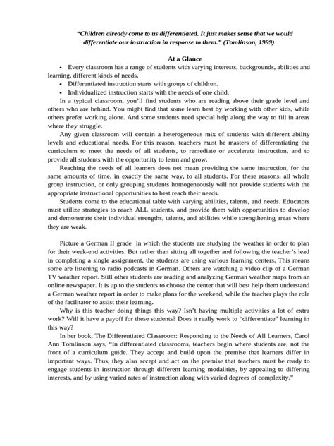 Individualization And Differentiation Pdf