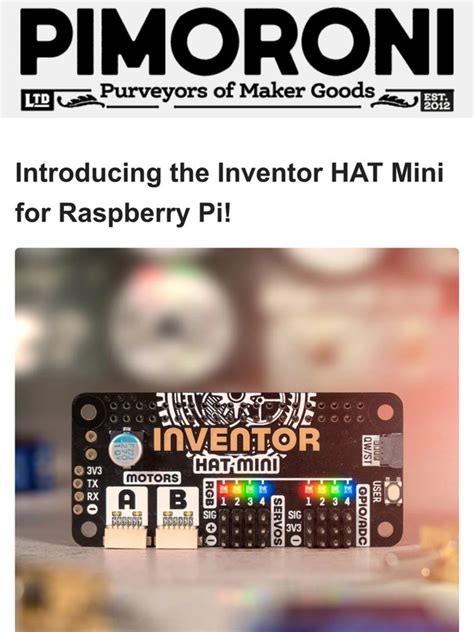 pimoroni ⚡ turbocharge raspberry pi projects with the inventor hat