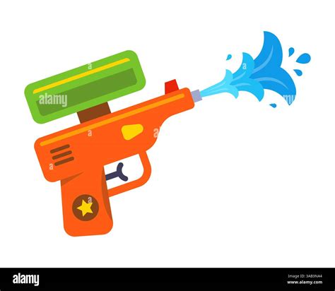 Water Gun Or Pistol With Splash Emoji Vector Illustration Stock Vector