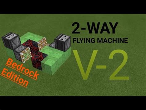 Minecraft Bedrock Edition 2 Way Flying Machine Youtube