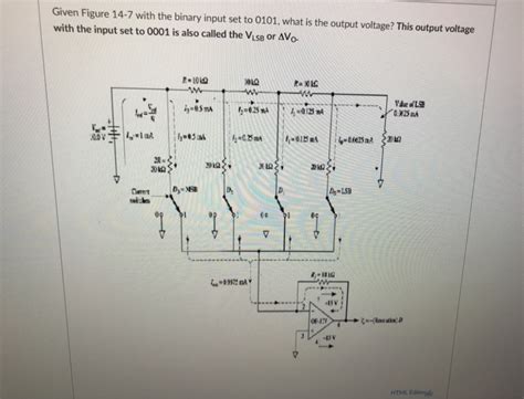 solved given figure 14 7 with the binary input set to 0101