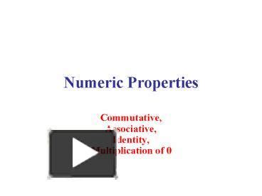 Ppt Numeric Properties Powerpoint Presentation Free To View Id F Mjjko