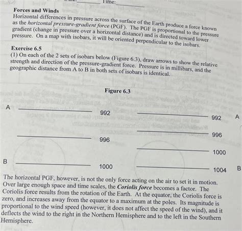 Solved Forces And Winds Horizontal Differences In Pressure