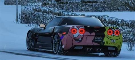 C6 Chevrolet Corvette Spongebob Squarepants Livery Rear 001 Gm Authority