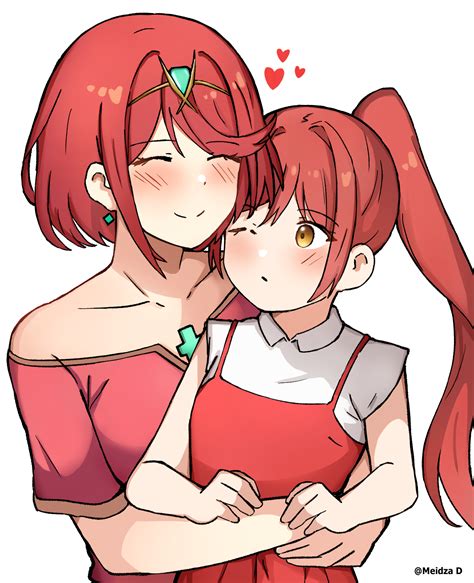 pyra and glimmer (xenoblade chronicles and 1 more) drawn by meidza_d | Danbooru