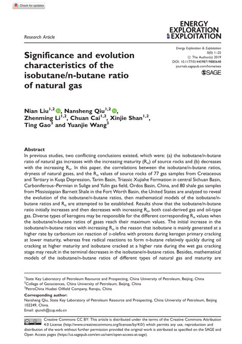 Pdf Significance And Evolution Characteristics Of The Isobutanen
