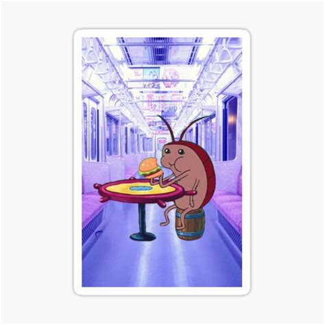 Spongebob Squarepants Aesthetic Subway Sticker By Jabelss Redbubble