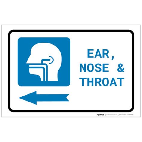 Ears Nose And Throat Ent Left Arrow With Icon Landscape Label