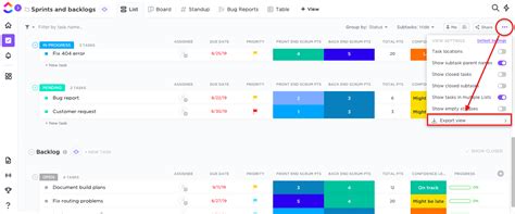 Export To Csv For All Other Tools Proofhub Help