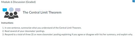 Solved Module 6 Discussion Graded The Central Limit