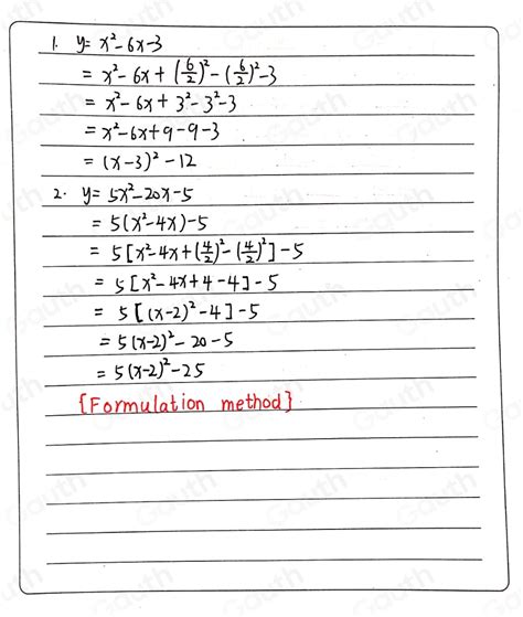 Solved Learning Task 3 Transform The Quadratic Function Defined By Y