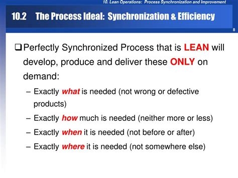 PPT Lean Operations Process Synchronization And Improvement PowerPoint Presentation ID 529242