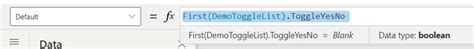 Dynamic Default Value From SharePoint List In Power Apps Toggle Control