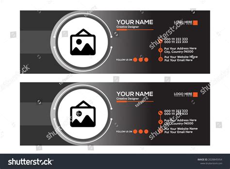 Email Signature Header Design Template Stock Illustration 2028845954 Shutterstock