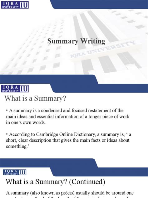 Week 7 Summary Writing Pdf Word Information