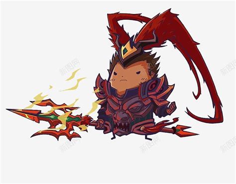 Lol皇子q版吕布 平面电商 创意素材 花瓣网