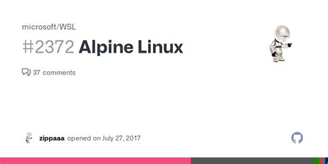 Alpine Linux Issue Microsoft Wsl Github
