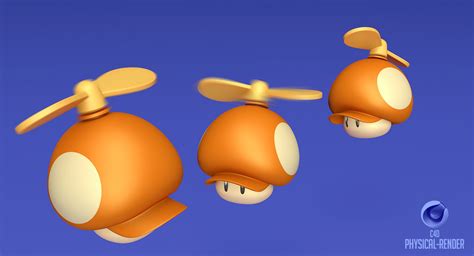 Propeller Mushroom Toad Super Mario 3d Model Turbosquid 1371278