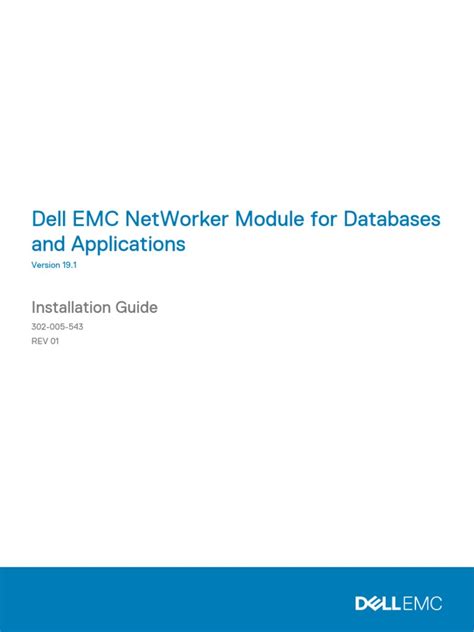 Networker Module For Databases And Applications 191 Installation Guide Pdf 64 Bit Computing